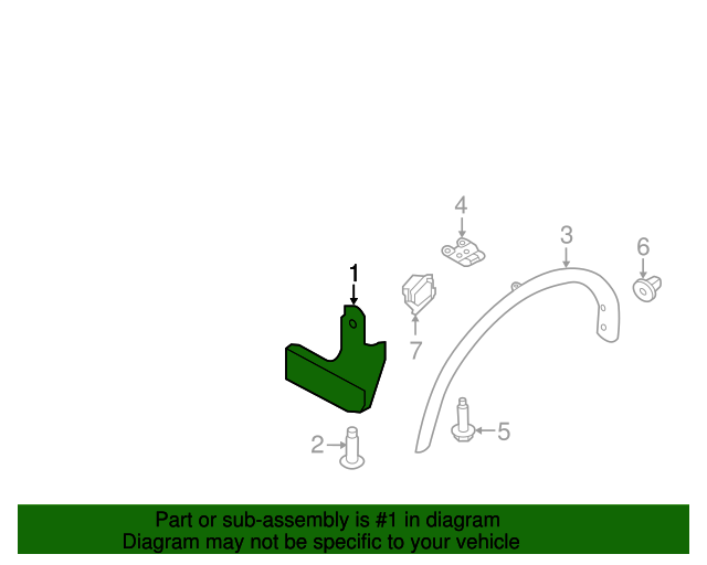2014-2020 Nissan Rogue Mud Guard 63854-4BA0A | Nissan Parts Plus