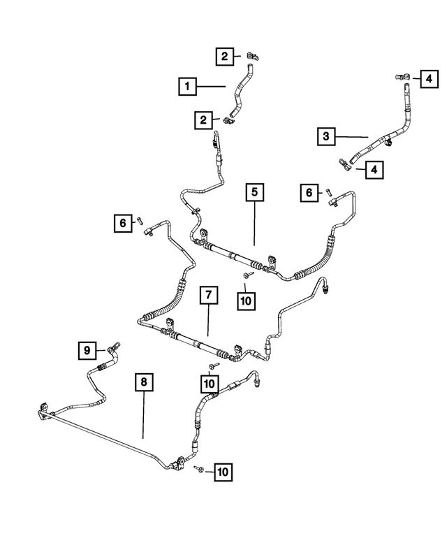 MOPAR GENUINE POWER STEERING RETUR LINE - 68436627AD - 68436627AD ...
