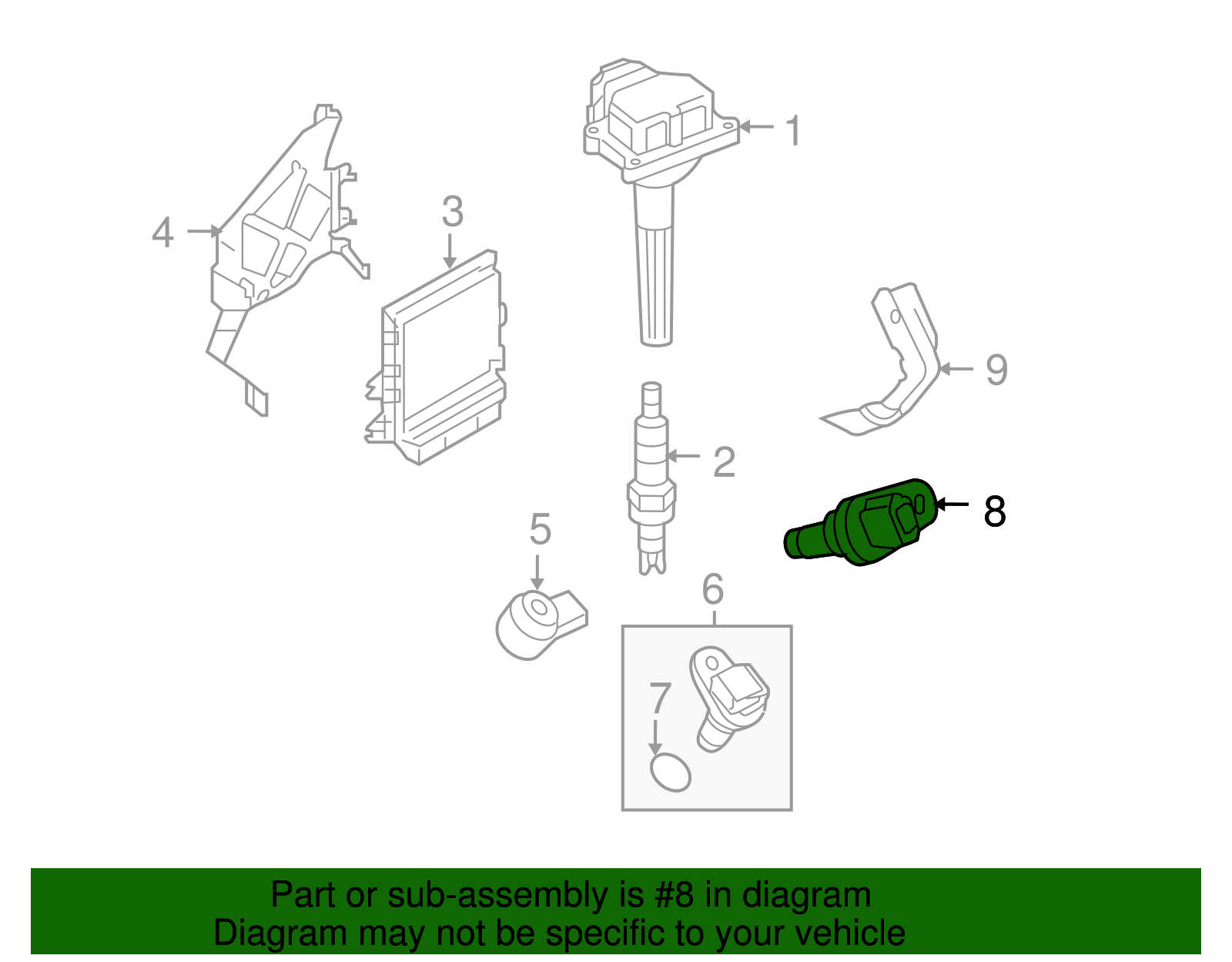 2007-2025 Nissan Crankshaft Position Sensor 23731-JA10C | OEM Parts Online