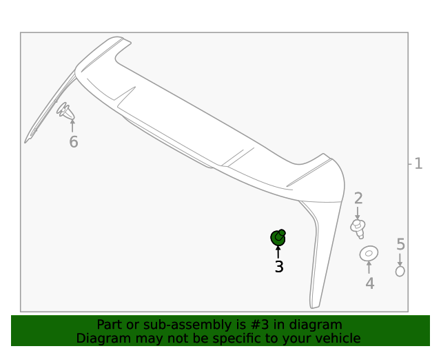 87254-D3100 - Spoiler Assembly Bolt 2022-2024 Kia Carnival | Kia.Parts ...