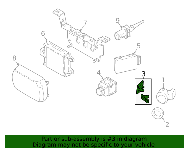 Genuine BMW 51-11-8-092-100 | Park Sensor Mount Kit | FREE Shipping on ...