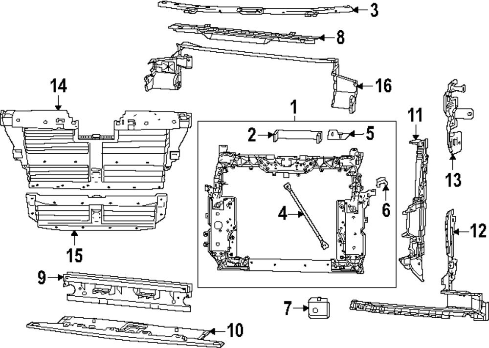 2022-2024 Jeep Grille 68488785AE | Mopar Parts Canada