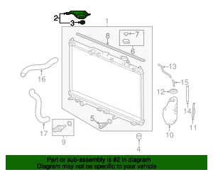 74176-T2A-A00 - Radiator Assembly Mount Bracket 2013-2017 Honda Accord ...