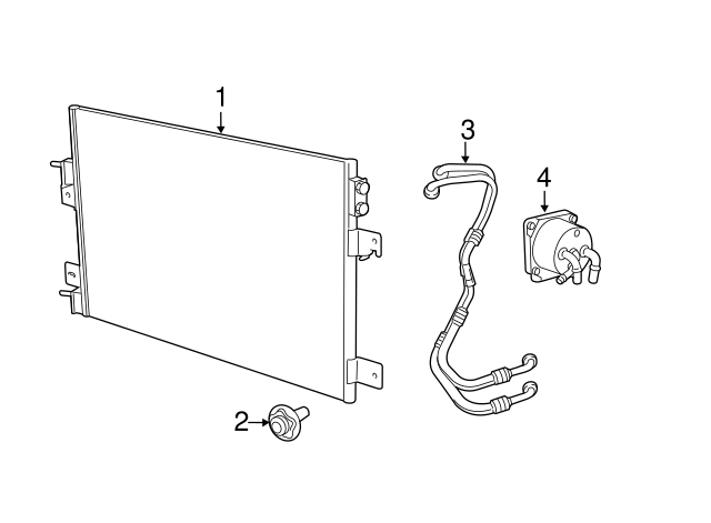 2014-2017 Jeep Automatic Transmission Oil Cooler Hose Assembly ...