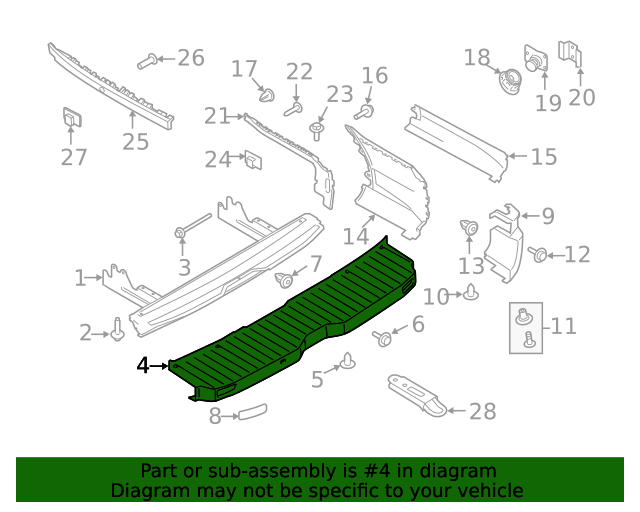 LK4Z-17C829-FA - Bumper Cover 2019-2024 Ford | Ford Parts Connect