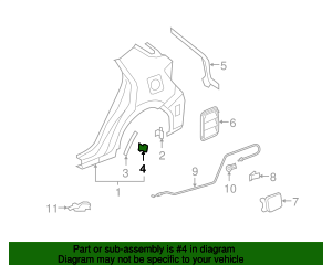 2009-2013 Toyota Matrix Lock Pillar Reinforced 61504-02090 | Toyota ...