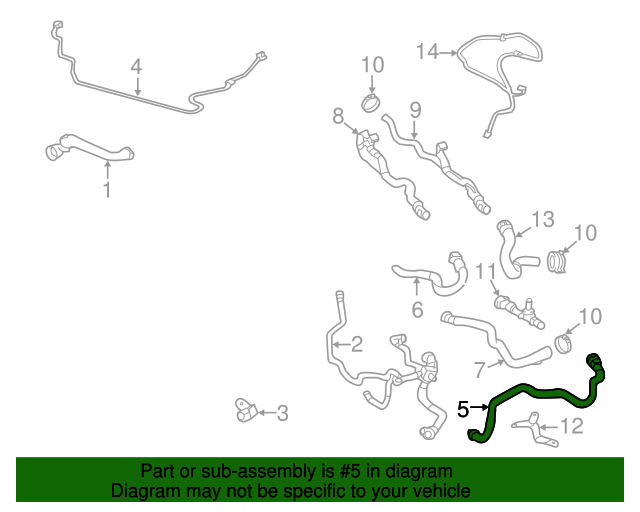 31319215 - Heater Hose - 2015-2018 Volvo | Volvo OEM Parts Direct