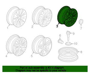 42800-T3V-A90 - Wheel, Alloy - 2014 Honda Accord | Honda Factory Parts