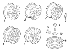 42800-T3V-A90 - Wheel, Alloy - 2014 Honda Accord | Honda Factory Parts