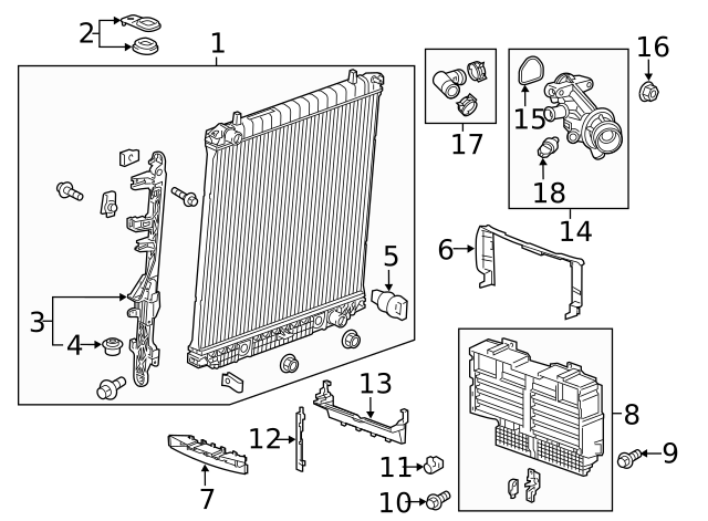 2016-2022 GM Passenger Side Radiator Air Baffle 84208561 | Auto Parts ...