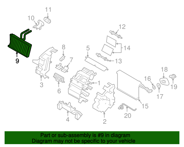 2017-2023 Subaru Impreza Heater Core 72130FL00A | Subaru Parts Store