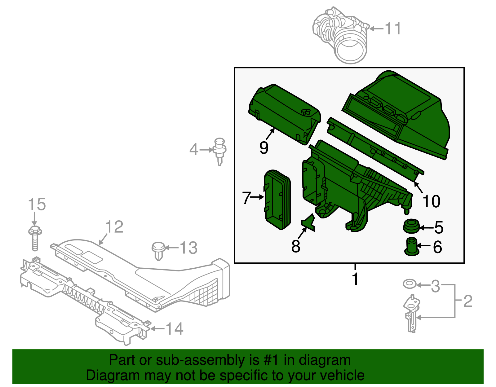 Hyundai - 28110-C2600 - Air Cleaner Assembly - 2015-2017 Hyundai Sonata ...