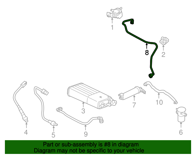 31038-D3550 - Evaporative Emissions System Lines 2017-2022 Kia Sportage ...