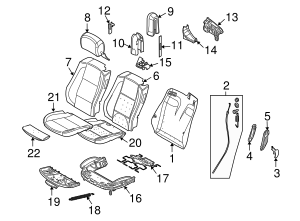 52107056147 - 2004-2010 BMW Seat Back Panel (52-10-7-056-147) | BMW of ...