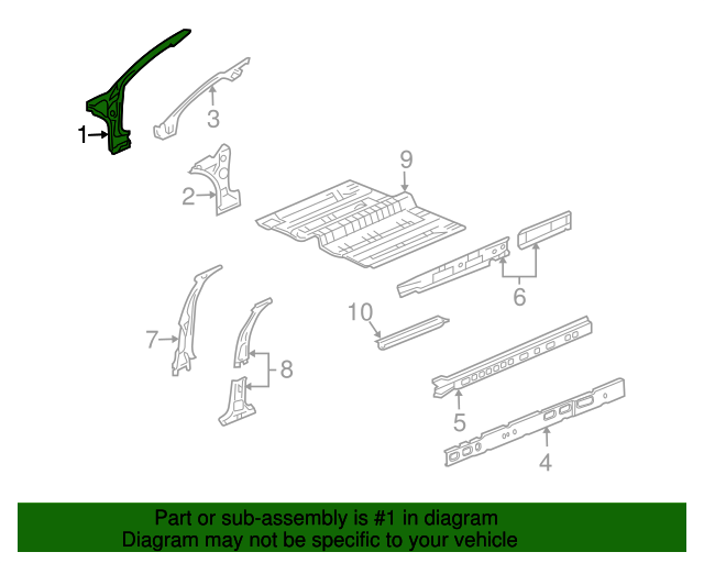 89024055 - Inner Pillar 2005-2009 Buick LaCrosse | Gateway Buick GMC Parts