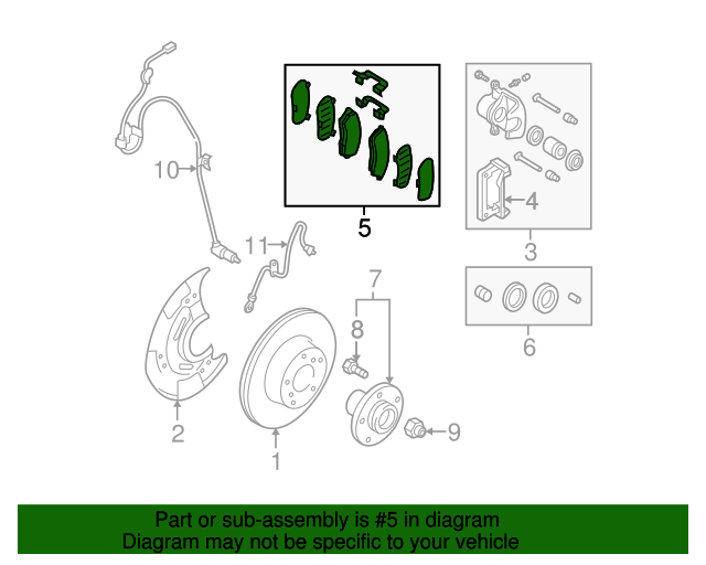 2006-2012 Subaru Disc Brake Pad Set Front 26296XA010 | Subaru Online Parts