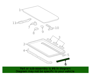 1986-2018 Mercedes-Benz Sunroof Guide Rail 140-782-05-24 ...
