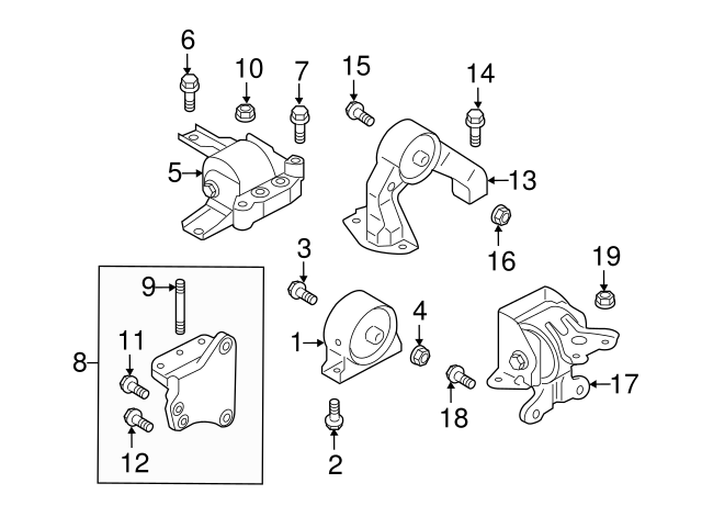 2008-2021 Mitsubishi Rear Mount Bracket MN101573 | QuirkParts
