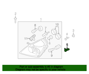 2006-2014 Kia Sedona Headlamp Assembly Guide 92192-4D000 | QuirkParts