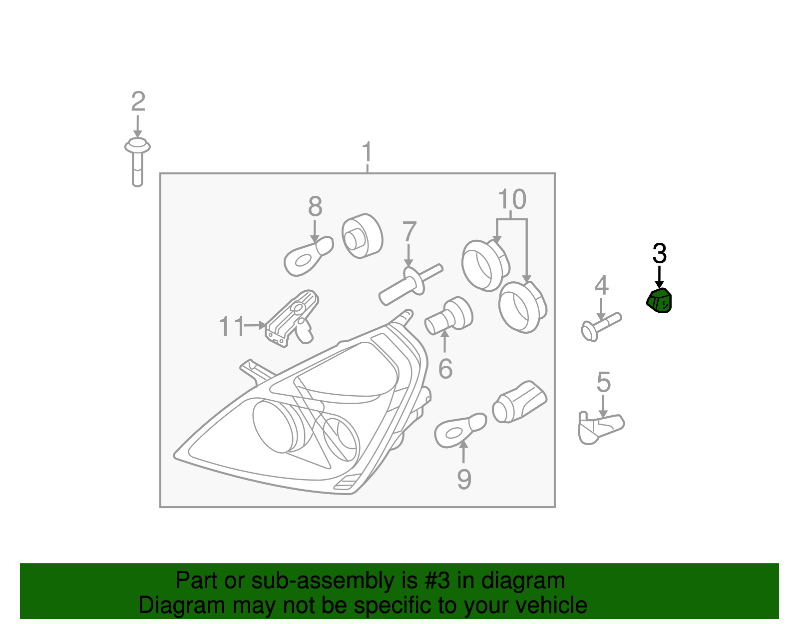 92191-35000 - Headlamp Assembly Clip 2003-2024 Kia | Kia.Parts Store