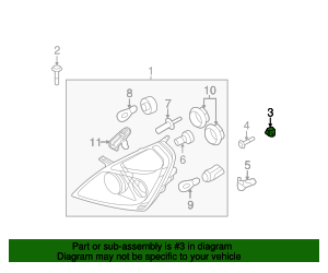 92191-35000 - Headlamp Assembly Clip 2003-2024 Kia | Kia.Parts Store