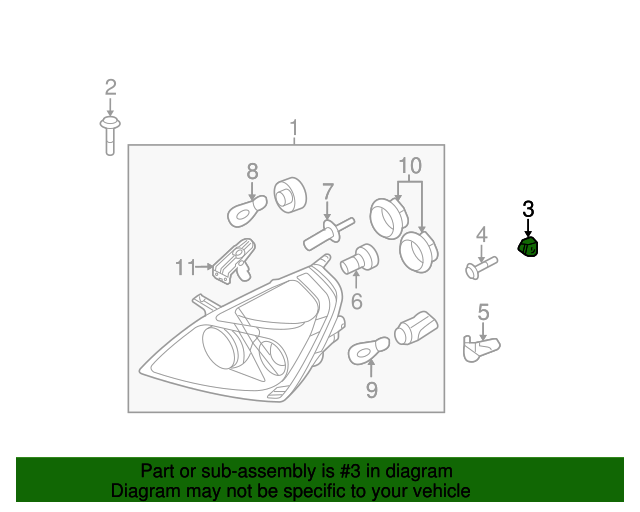 92191-35000 - Headlamp Assembly Clip 2003-2024 Kia | Kia.Parts Store