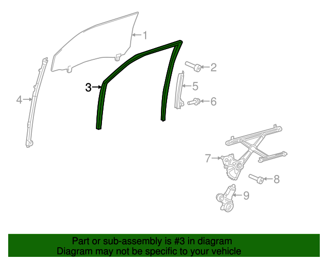 2011-2020 Toyota Sienna Window Channel (Left, Front) 68151-08020 | OEM ...