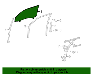 68102-08051 - Door Glass - 2011-2020 Toyota Sienna | OEM Genuine Toyota ...