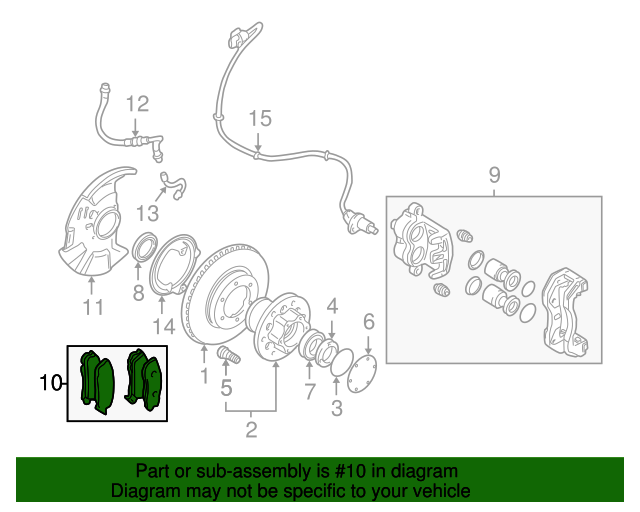 MR389546 - Disc Brake Pad Set Front 1991-2004 Mitsubishi | Mitsubishi ...