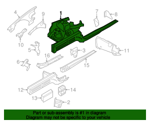 41147135610 - 2006-2015 BMW Apron Assembly (41-14-7-135-610) | BMW of ...