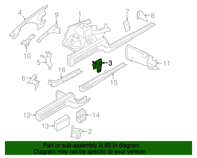 Genuine BMW 41-00-7-184-918 | Apron Assembly Bracket | FREE Shipping on ...