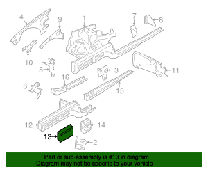 41-11-7-135-613 - Frame Rail End 2006-2015 BMW | AutoNationParts.com