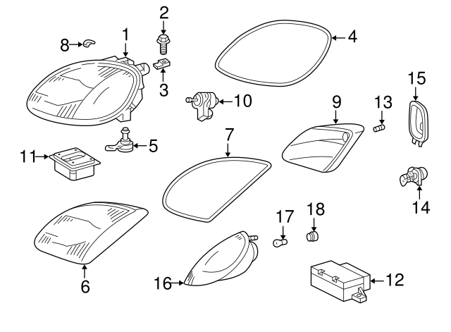 1998-2004 Mercedes-Benz Lens Seal 170-826-02-80 | AutoNationParts.com