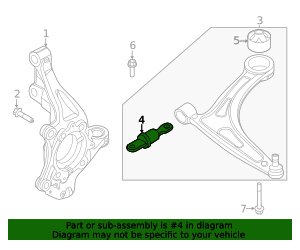 54551-L1000 - Lower Control Arm Front Bushing - 2021-2022 Kia K5 | Kia ...