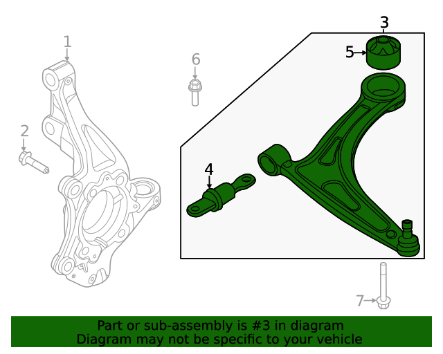 54501-L1000 - Lower Control Arm 2021-2024 Kia K5 | Kia.Parts Store