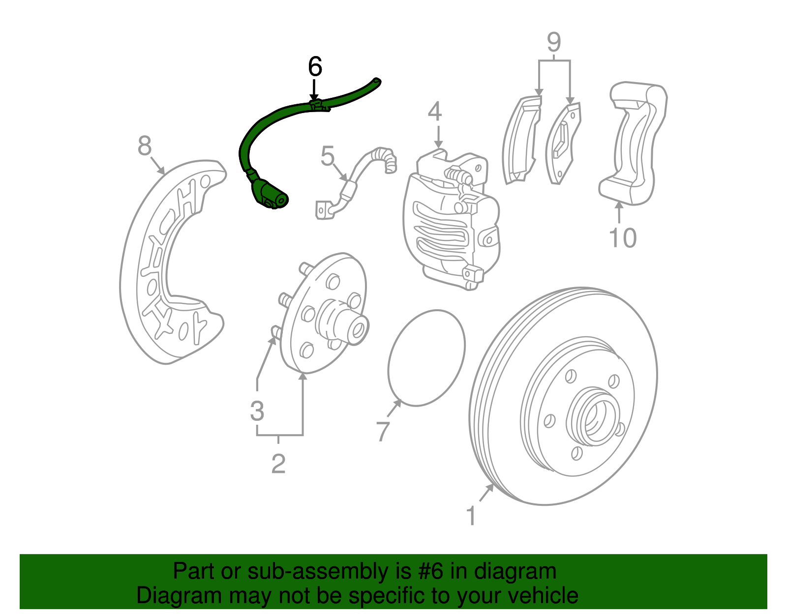2010-2011 Ford Ranger | ABS Sensor | AL5Z-2C204-C | Walls' Ford Parts