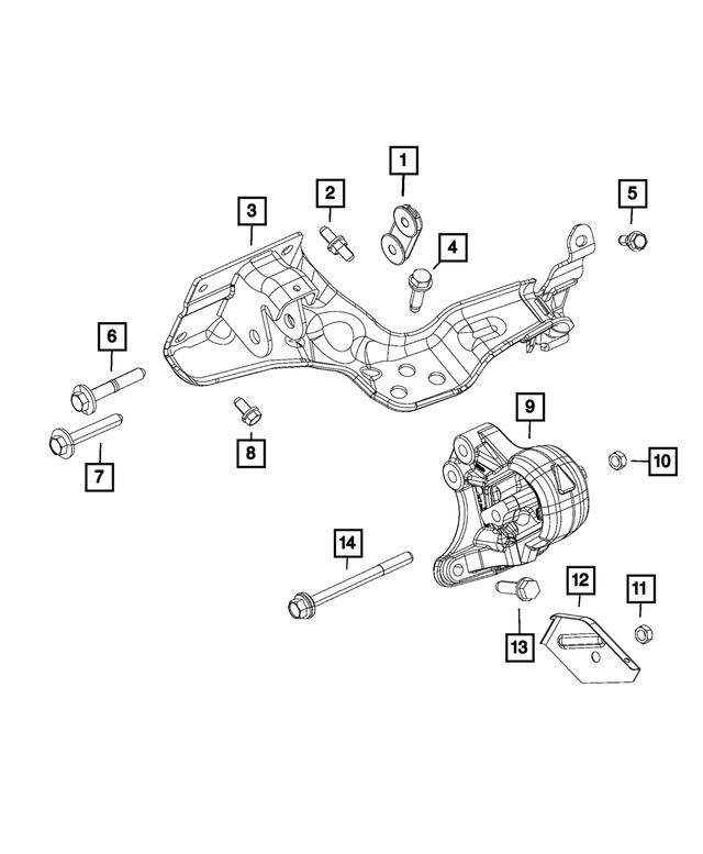 MOPAR ENGINE MOUNT INSULATOR - 68403918AB - 68403918AB | Mopar Online Parts