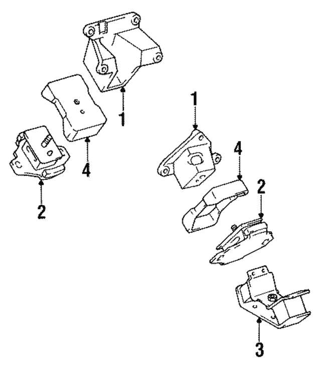 12361-65011 - Front Mount - 1988-1995 Toyota | OEM Genuine Toyota Parts