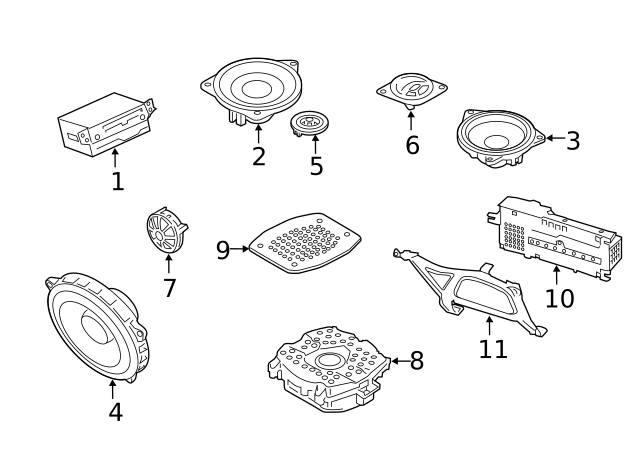 65-13-6-833-569 - Tweeter High End Sound Sys. 2019-2024 BMW ...