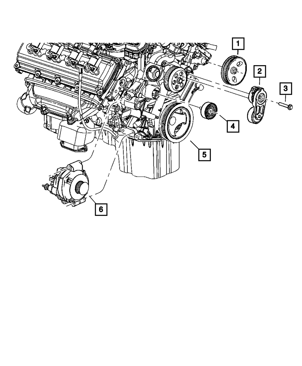 2004-2025 Mopar Belt Tensioner 04861660AA | Retail Performance Auto Parts