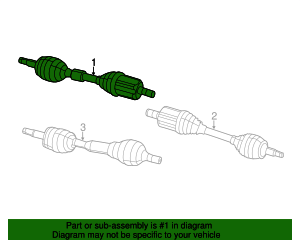 2014-2018 Jeep Cherokee Axle Assembly - Passenger Side (RH) 68265870AF ...