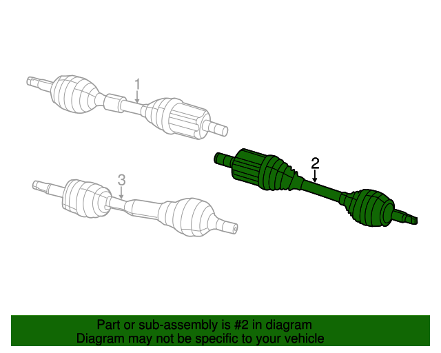 68265870AF - Axle Half Shaft Right - 2014-2019 Jeep Cherokee | Mopar ...