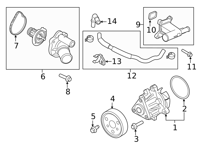 2019-2023 Ford Transit Connect Water Hose JX6Z-8597-B | OEM Parts Online