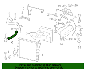 2012-2016 Porsche Radiator Coolant Hose 991-106-625-02 ...