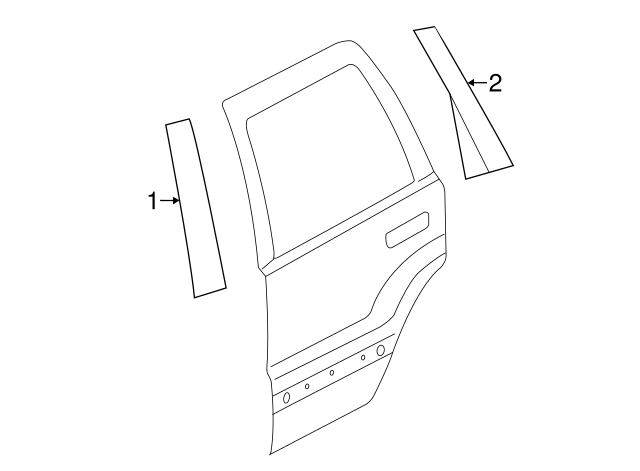 68504165AA - B Pillar Applique Left - 2011-2018 Dodge Durango | Mopar ...