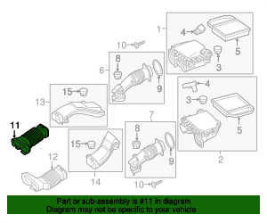 2015-2019 Mercedes-Benz Engine Air Intake Hose 276-090-20-11 ...