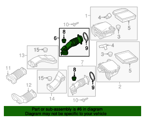 2015-2023 Mercedes-Benz Engine Air Intake Hose 276-090-22-37 ...