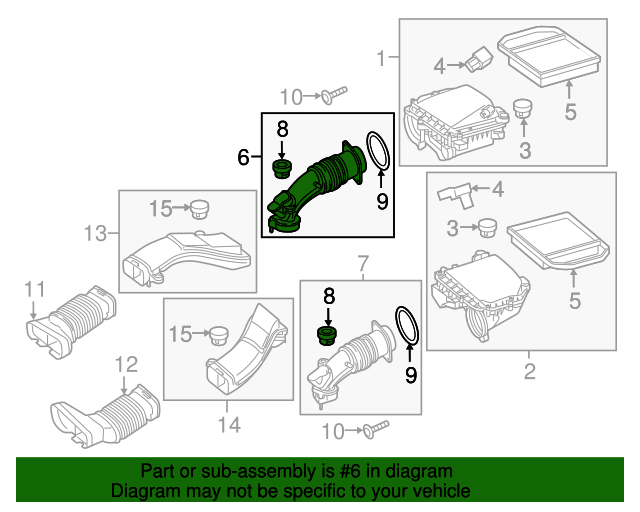 2015-2023 Mercedes-Benz Engine Air Intake Hose 276-090-22-37 ...