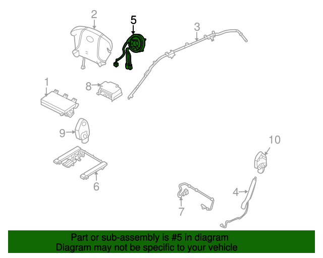 2007-2008 Hyundai Entourage Clock Spring 93490-4D010 | OEM Parts Online