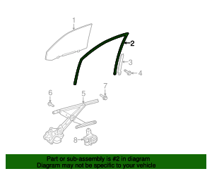 2008-2013 Toyota Highlander Run Channel 68141-0E041 | Toyota Parts